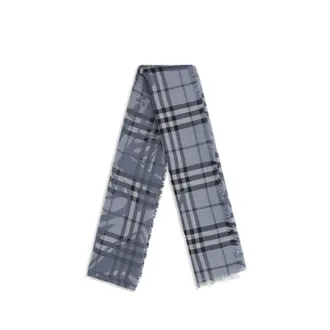 Burberry Womens Blue Wool Oves Aries Foulard Accessory