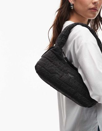 Tommy Jeans Sac port&eacute; &eacute;paule rembourr&eacute; &agrave; logo - Noir