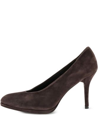 Stuart Weitzman escarpins en daim 95 mm - Marron
