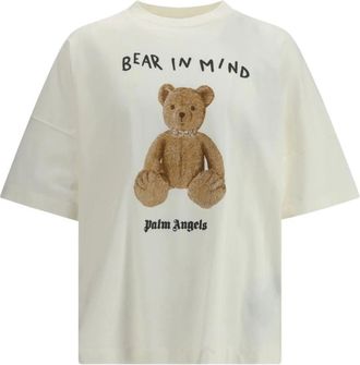 Palm Angels Homme, Tops, Beige, Taille: S T-shirt col rond