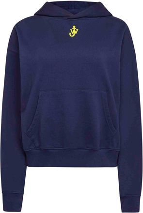 J.W.Anderson hoodie à motif ancre brodé - Bleu