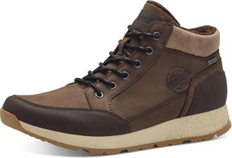 s.Oliver Herren Sneaker hoch mit Fütterung Wasserabweisend Vegan, Braun (Brown), 42 EU