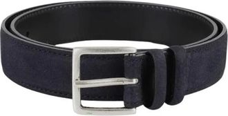 Orciani Homme, Accessoires, Bleu, Taille: 105 CM Suede Leather Belt