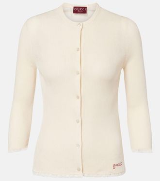 Gucci Cardigan en coton et dentelle
