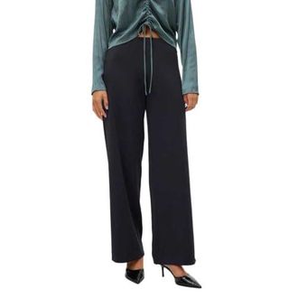 Vero Moda Vmberlin Zamira MW Pantalon Large Noos pour Femme, Bleu-Gris, S / 30L