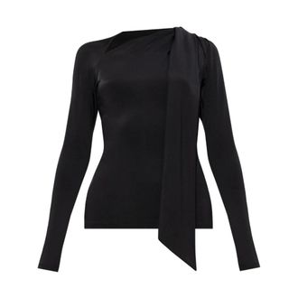 Victoria Beckham Femme, Tops, Noir, Taille: 36 FR Top ML Slash