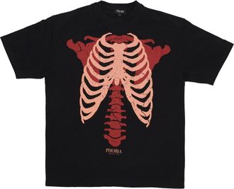 Phobia Archive Homme, Tops, Noir, Taille: XL Skeleton Print Tee