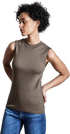 Street One Damen A322787 Top Mit Turtleneck, Muddy Brown, 46 EU
