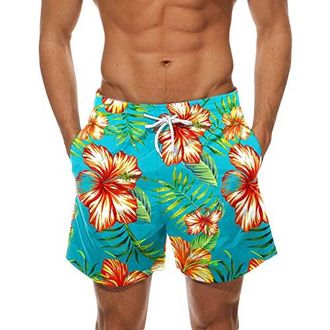Generic Short de plage pour homme - Short court d&eacute;contract&eacute; - Short imprim&eacute; - Short de plage - Short de plage ample - Pantalon de vacances - Pantalon ample po