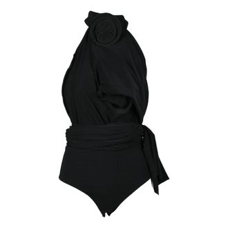 Magda Butrym Elegantes Viskose Elasthan Body - - Tops - Damen - Schwarzk - S