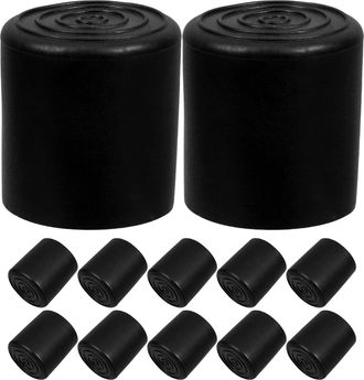 Hemobllo 20 St&uuml;ck Runde Stuhlbeinkappen aus Schwarzem Weichem Gummi PVC rutschfest und Ger&auml;uschd&auml;mpfend Strapazierf&auml;hige M&ouml;bel endkappen f&uuml;r Holzb&ouml;den Schutz u