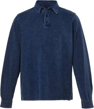 JP1880 Poloshirt Langarm-Poloshirt Piqu&eacute; Indigo-F&auml;rbung bis 8 XL