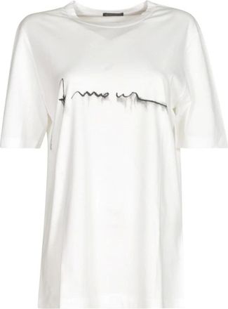 Ann Demeulemeester Femme, Tops, Blanc, Taille: 42 FR T-shirt Coupe Standard