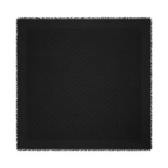 Tory Burch Monogramm Jacquard Schal aus schwarzer Seide - - Accessories - Damen - Schwarzk - ONE SIZE