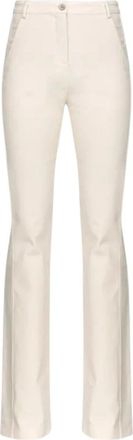 Pinko Pinko - Pantalon Tricotine &Eacute;vas&eacute; - Femme - Pantalons - Beige - Taille: 40 FR
