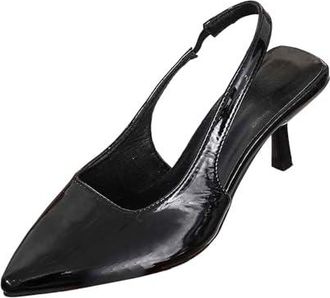 Generic Escarpins Femme l&eacute;gantes Femmes Bout Carr&eacute; Plateforme Confortable et Classique avec Bride la Cheville Chaussures Vintage pour soir&eacute;e, Banquet, Mariage