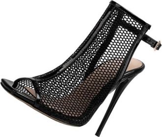 Garneck Sandales à Talons Ajourées pour Femme Peep-Toe Élégantes Fines et Antidérapantes été