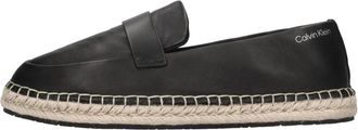 Calvin Klein Femme, Chaussures, Noir, Taille: 41 EU Mocassins Espadrilles en Cuir