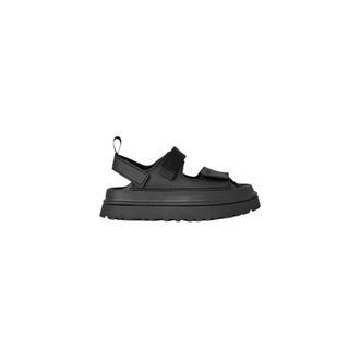 UGG Goldenglow Flat Sandal - Femme - Chaussures - Noir - Taille: 40 EU