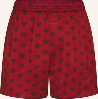 SKIMS Skims Boxershorts Sleep Sateen Aus Satin rot