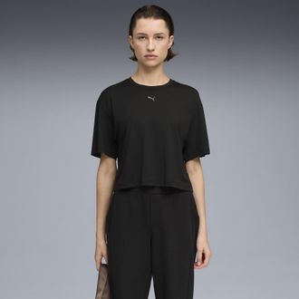 Puma CLOUDSPUN Relaxed T-Shirt Damen, Kleidung, Schwarz, XXS