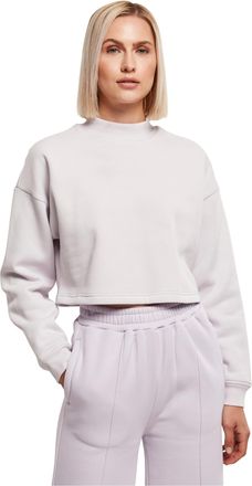 Urban Classics Damen Sweatshirt Ladies Cropped Oversized Sweat High Neck Crew softlilac S