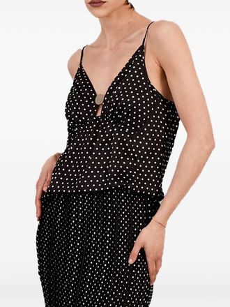 Simona Corsellini haut boutonné à pois - Noir