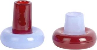 Present Time Bougeoirs en verre Firenze - Set de 2 Present Time