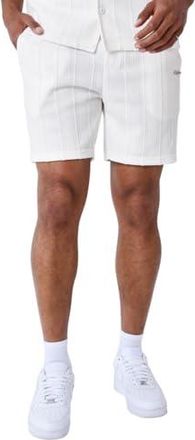 Project X Paris Short d&eacute;contract&eacute;e en Maille Blanc cass&eacute; S