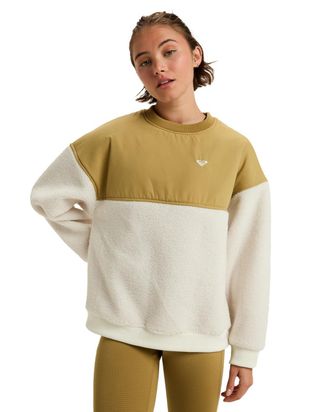 Roxy Waves of Warmth Layered - Sport Polar Fleece for Women - Sport-Polarfleece - Frauen - S - Weiss