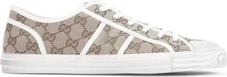 Gucci Low-Top Sneaker - Julio Gg Beige Ebony Sneakers - Gr. 8 - in Braun - für Damen