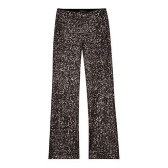 Luisa Cerano Femme, Pantalons, Gris, Taille: 42 FR Pantalon &Eacute;vas&eacute; &agrave; Sequins