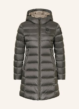Blauer Daunenmantel Agnes grau