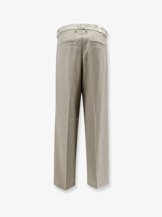 Woodbird Mens Trousers Viscose-Blend Beige Polyester