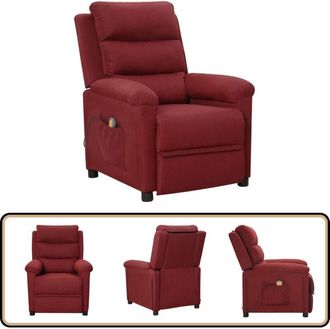 vidaXL Massagesessel Weinrot Stoff - Vidaxl