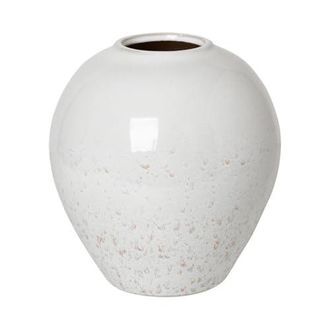 Broste Copenhagen Broste Copenhagen Ingrid M Vase aus Keramik in der Farbe Hellgrau-Wei&szlig;, Ma&szlig;e: 24cm x 24cm x 25,5cm, 14463234