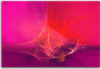 Paul Sinus Art 120x80cm Abstrakt028_Wandbild knallig pink fuchsia brombeer Abstrakte Kunst Kunstdruck auf Leinwand zeitloses Wohnambiente TOP moderne Wandgestaltung