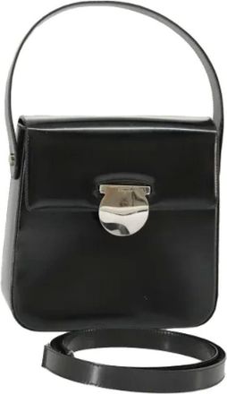 Ferragamo Pre-owned Cuir sacs-main - Femme - Pre-owned - Noir - Taille: ONE Size