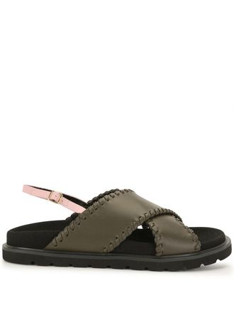 Reike Nen sandales &agrave; brides tress&eacute;es crois&eacute;es - Vert