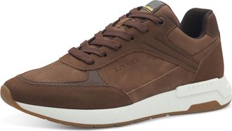 s.Oliver Herren Sneaker flach mit Schnürsenkeln Vegan, Braun (Cognac), 41 EU