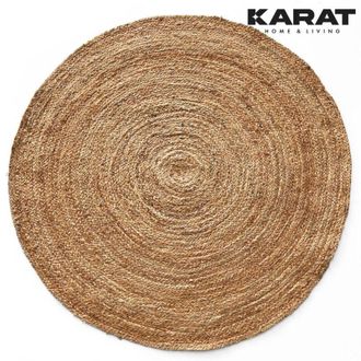 Floordirekt Tapis de jute Surat Rond Tiss&eacute; &agrave; la main En fibres naturelles 150 x 150 cm