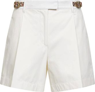 Burberry Femme, Shorts, Blanc, Taille: 32 FR Burberry Shorts