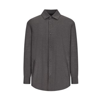 Darkpark Darkpark - Chemise Pied de Poule Micro &agrave; Micro-carreaux Keanu - Homme - Chemises - Gris - Taille: XL