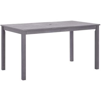 vidaXL Gartentisch Grau 140x80x74 cm Massivholz Akazie - Vidaxl