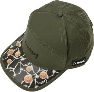 Capslab Casquette Homme & Femme, Casquette 6 Panels Dragon Ball Z, Ajustable par Clip, Kaki Taille TU