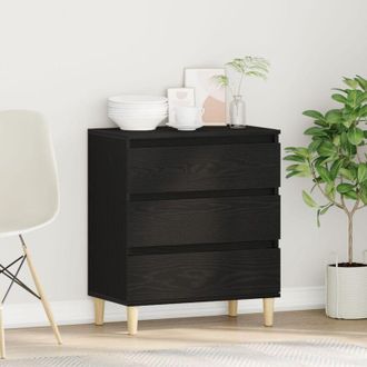 vidaXL Sideboard Schwarze Eiche 60x35x70 cm Holzwerkstoff - Vidaxl