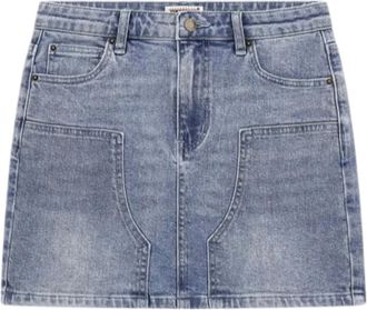 Guess Femme, Jupes, Bleu, Taille: W27 Jupe en jean classique &agrave; 5 poches