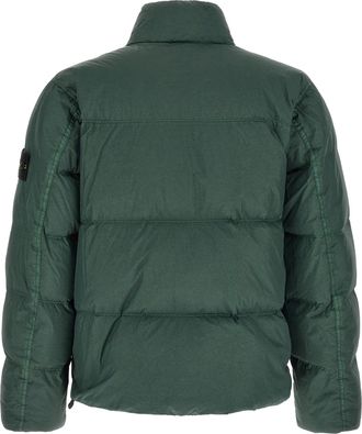 Stone Island Quilted Feather-Padded Down Jacket - Green