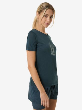 super.natural Print-Shirt Merino T-Shirt W FLOWER BOOTS TEE funktioneller Merino-Materialmix