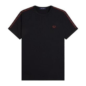 Fred Perry T-shirt Ringer - Homme - Tops - Noir - Taille: 2XL